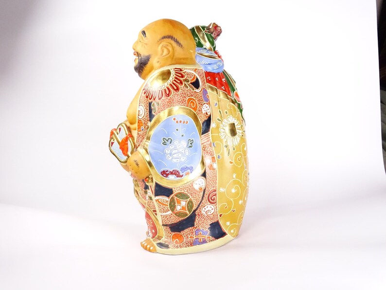 Hotei Budai God Kutani Pottery Figurine - Etsy