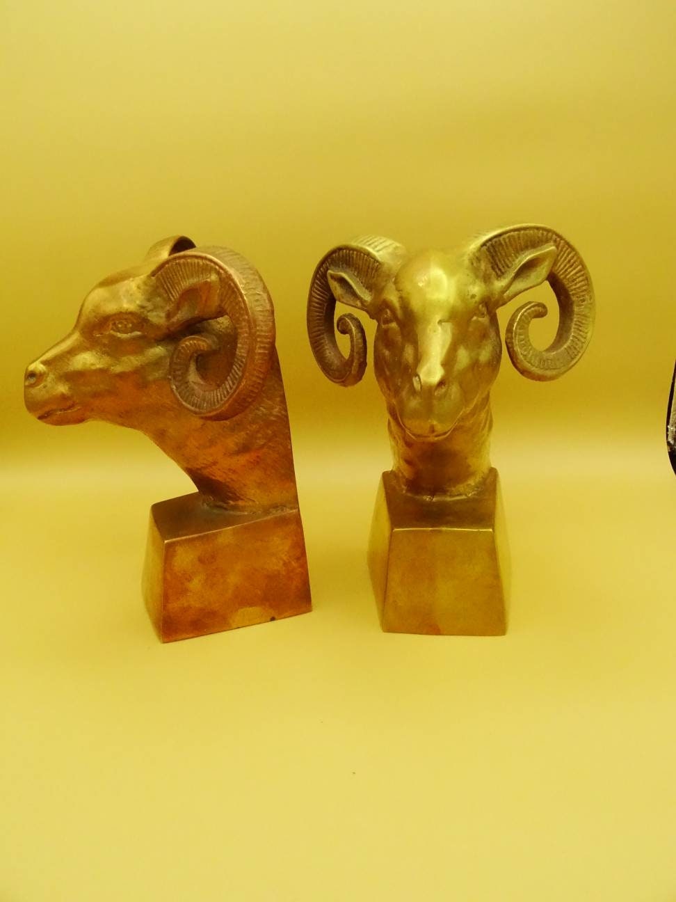 Mid-century Brass Ram Head 1970's - Etsy