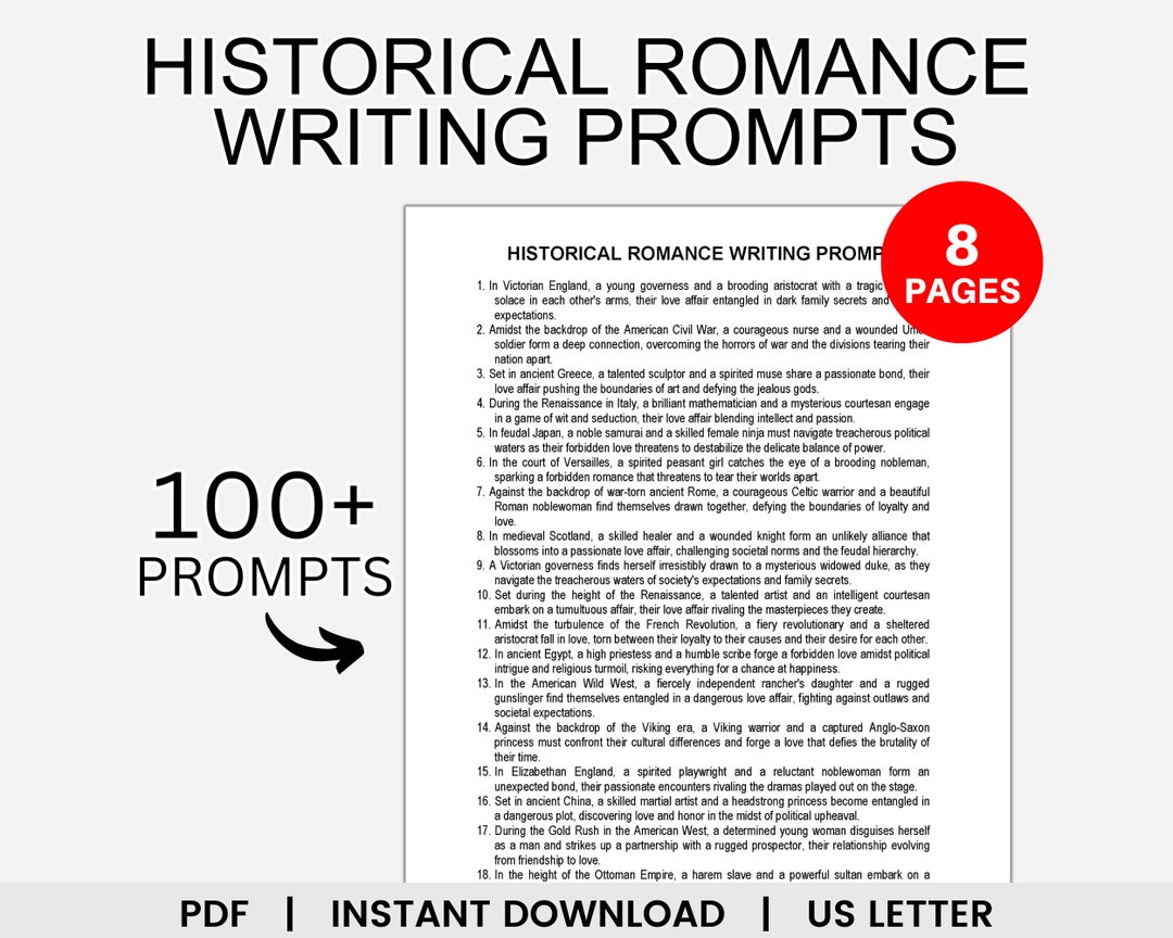 Historical Romance Writing Prompts, Romance Writing Prompts, Historical ...