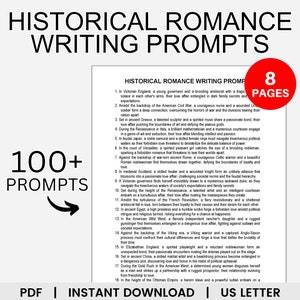 Historical Romance Writing Prompts, Romance Writing Prompts, Historical ...
