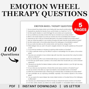 Emotion Wheel Therapy Questions, Emotion Wheel, Feelings Wheel, Wheel ...