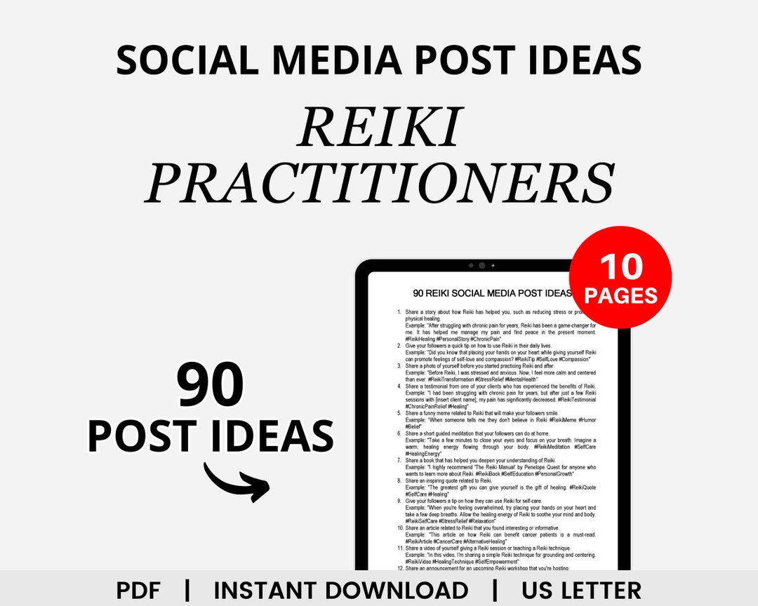 Reiki Social Media Post Ideas, Reiki Marketing Templates, Reiki Social ...
