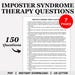 Imposter Syndrome Therapy Questions, Social Anxiety Disorder, Anxiety ...