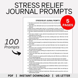 Stress Relief Journal Prompts, Journal Prompts for Stress Relief ...