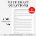 Motivational Interviewing Therapy Questions, MI Therapy, Motivational ...