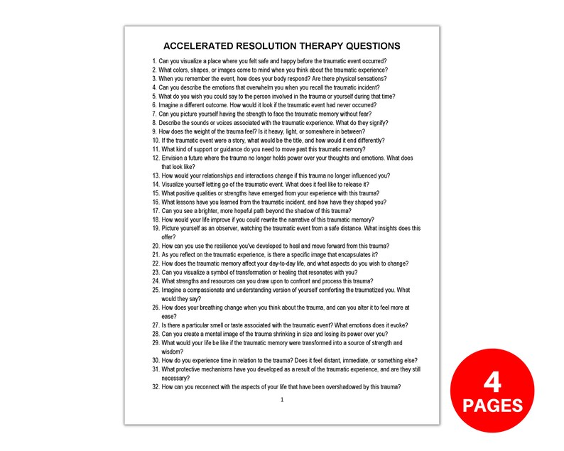 Accelerated Resolution Therapy Questions, ART Therapy, Therapy ...