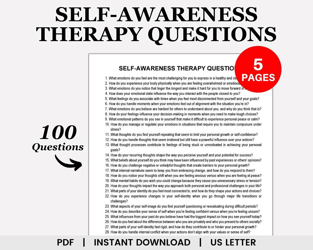 Self Awareness Therapy Questions, Self Development, Self Worth, Self ...