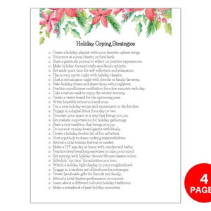 Holiday Coping Strategies List, Holiday Coping Skills, Coping Tools ...