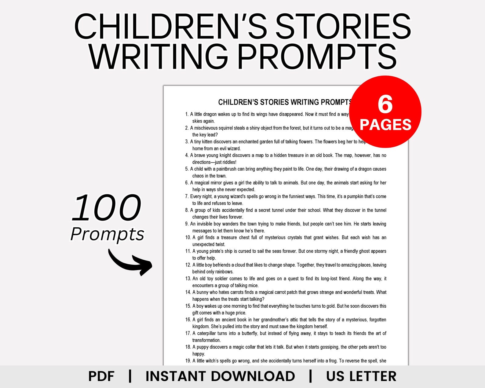 Children's Stories Writing Prompts, Writing Prompts for Children's ...