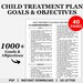 Adolescent Treatment Plan Goals and Objectives, Therapy Goals and ...