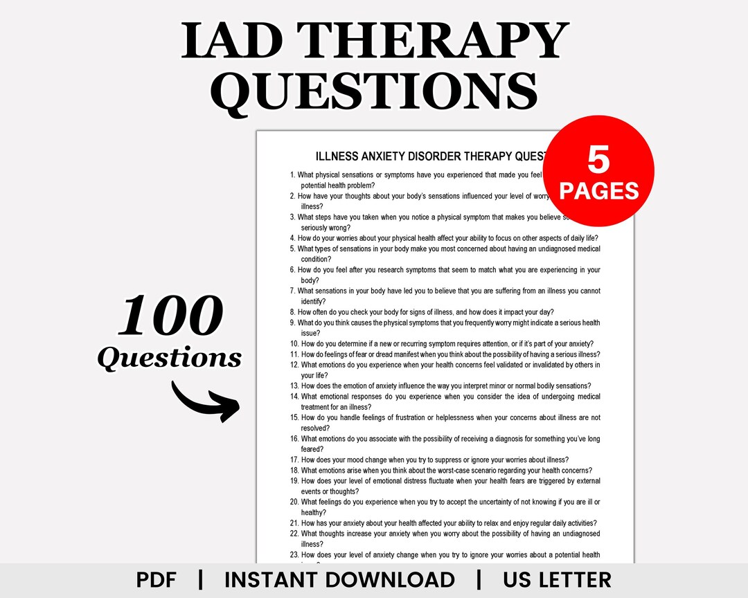 Illness Anxiety Disorder Therapy Questions, Health Anxiety ...