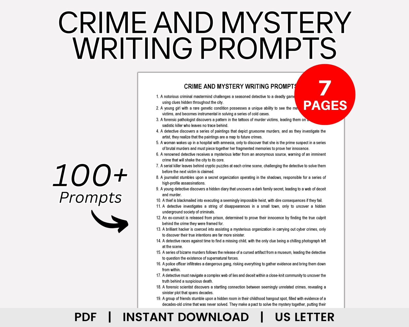 Crime and Mystery Writing Prompts, Writing Prompts for Crime and ...