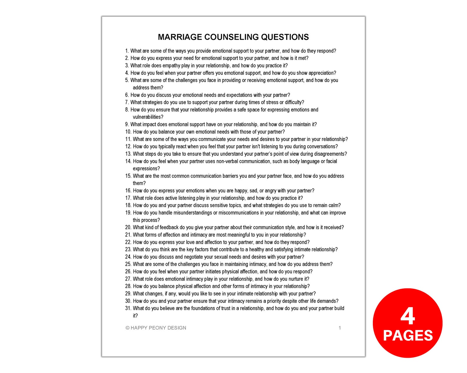 Marriage Counseling Questions, Couples Therapy, Therapy Questions ...