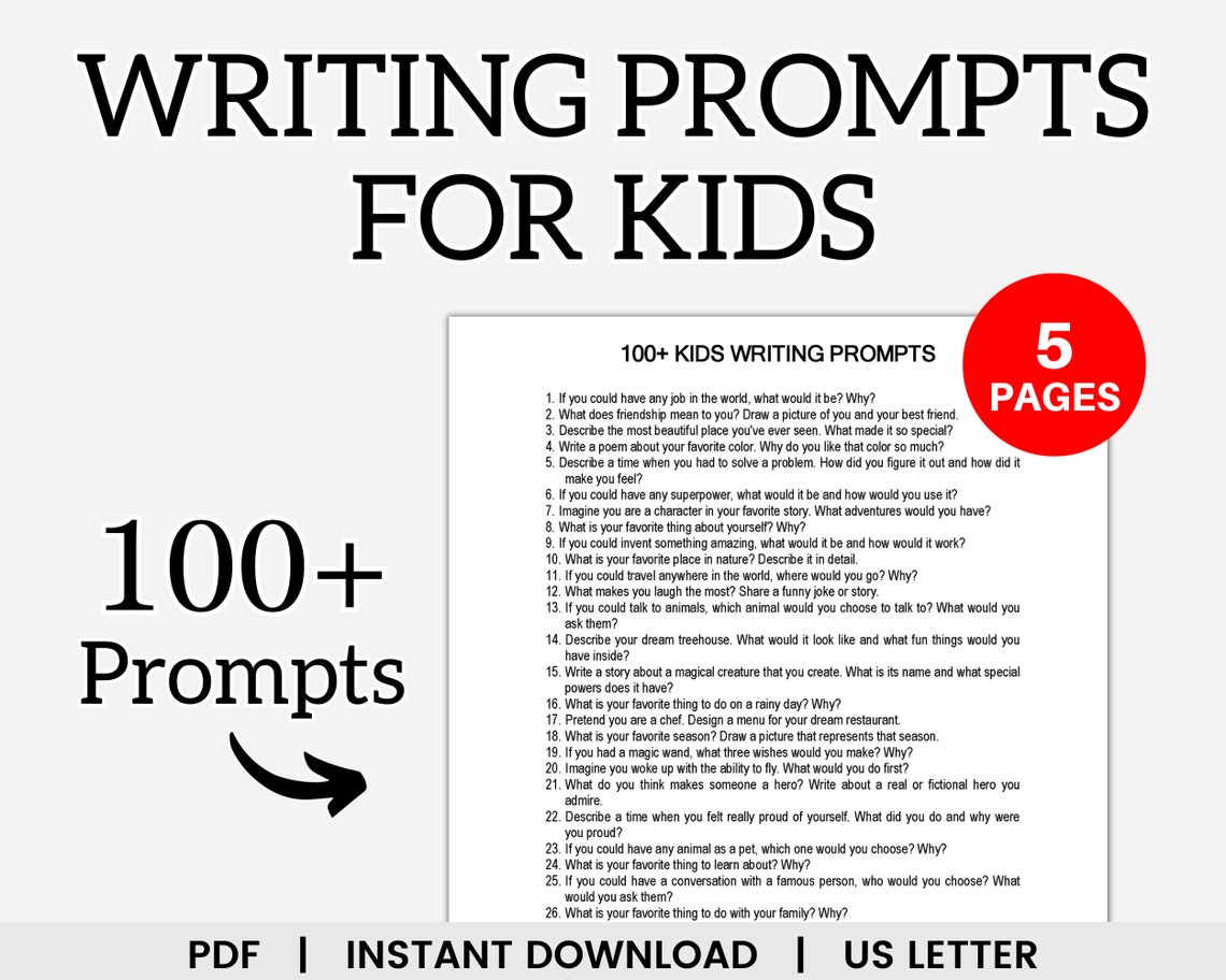 Kids Writing Prompts, Writing Prompts for Kids, Creative Writing ...