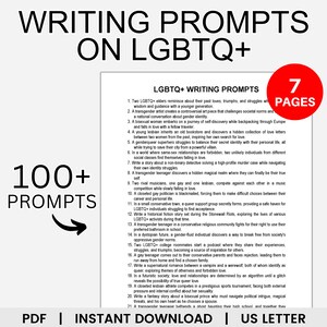 LGBTQ Writing Prompts, Writing Prompts for LGBTQ, Queer Writing Prompts ...