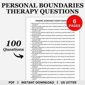 Personal Boundaries Therapy Questions, Boundary Setting, Setting ...