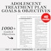 Adolescent Treatment Plan Goals and Objectives, Therapy Goals and ...