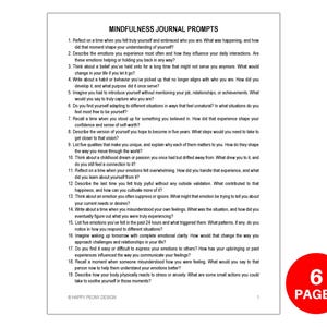 Mindfulness Journal Prompts, Journal Prompts for Mindfulness ...