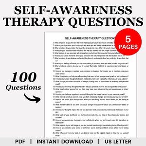 Self Awareness Therapy Questions, Self Development, Self Worth, Self ...