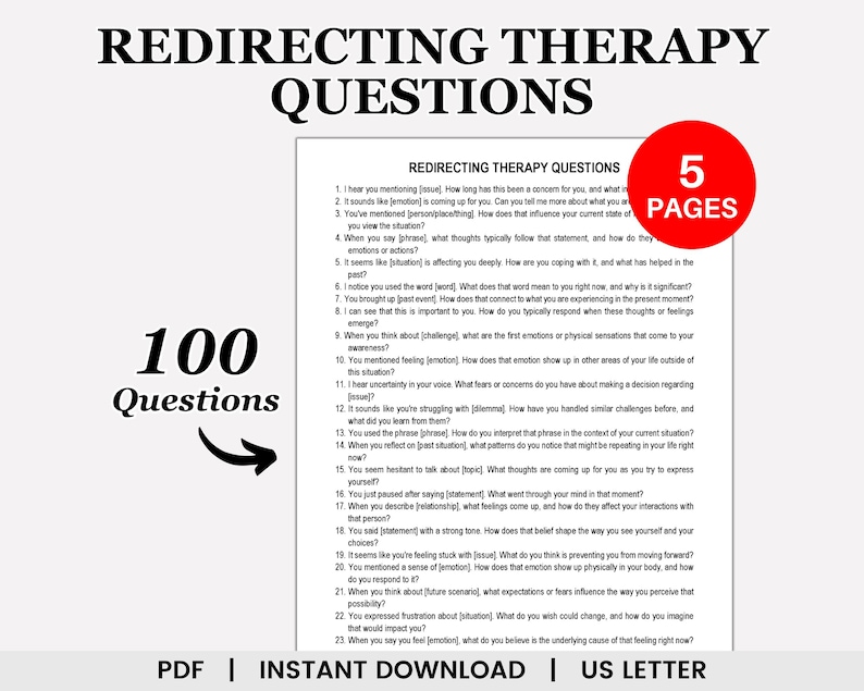 Redirecting Therapy Questions, Redirecting Questions, Redirect ...