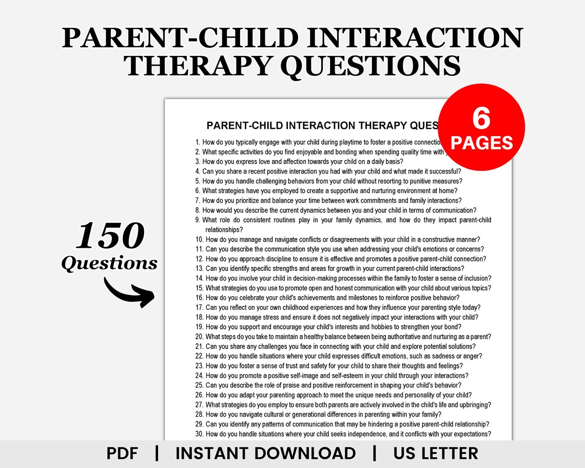 Parent Child Interaction Therapy Questions, Therapy Questions ...