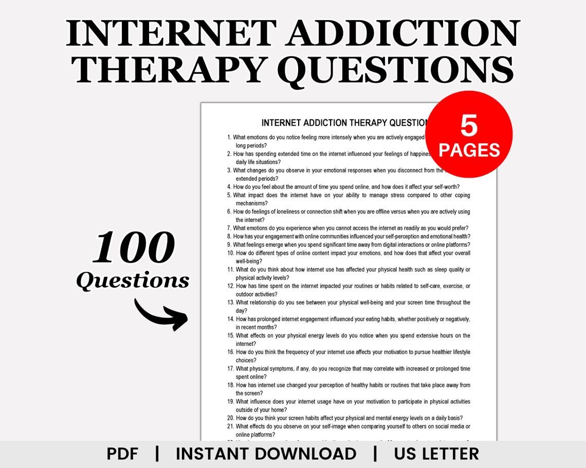 Internet Addiction Therapy Questions, Internet Use Therapy, Addiction ...