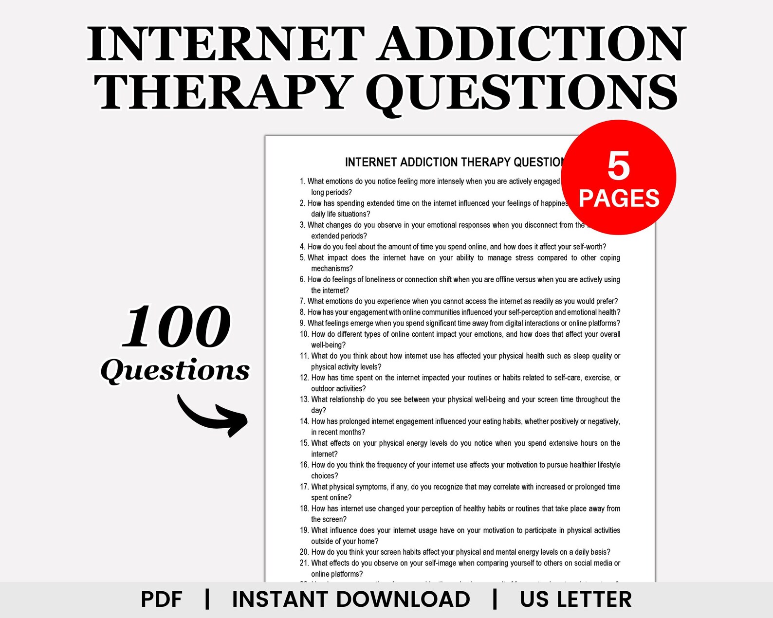 Internet Addiction Therapy Questions, Internet Use Therapy, Addiction ...
