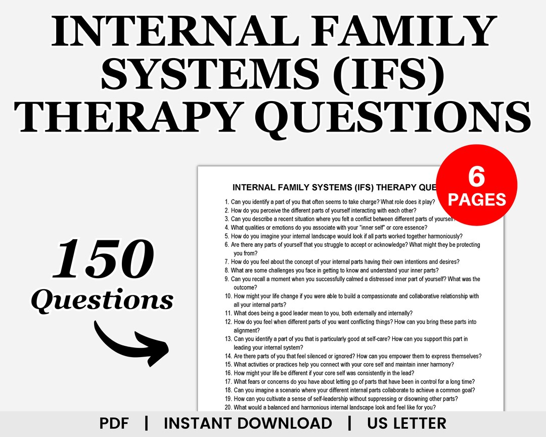 Internal Family Systems IFS Therapy Questions, IFS Therapy, Family ...