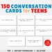 Conversation Cards for Teens, Conversation Starter Cards, Family ...