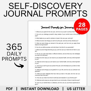 365 Journal Prompts for Self-discovery, Beginner Journal Prompts ...