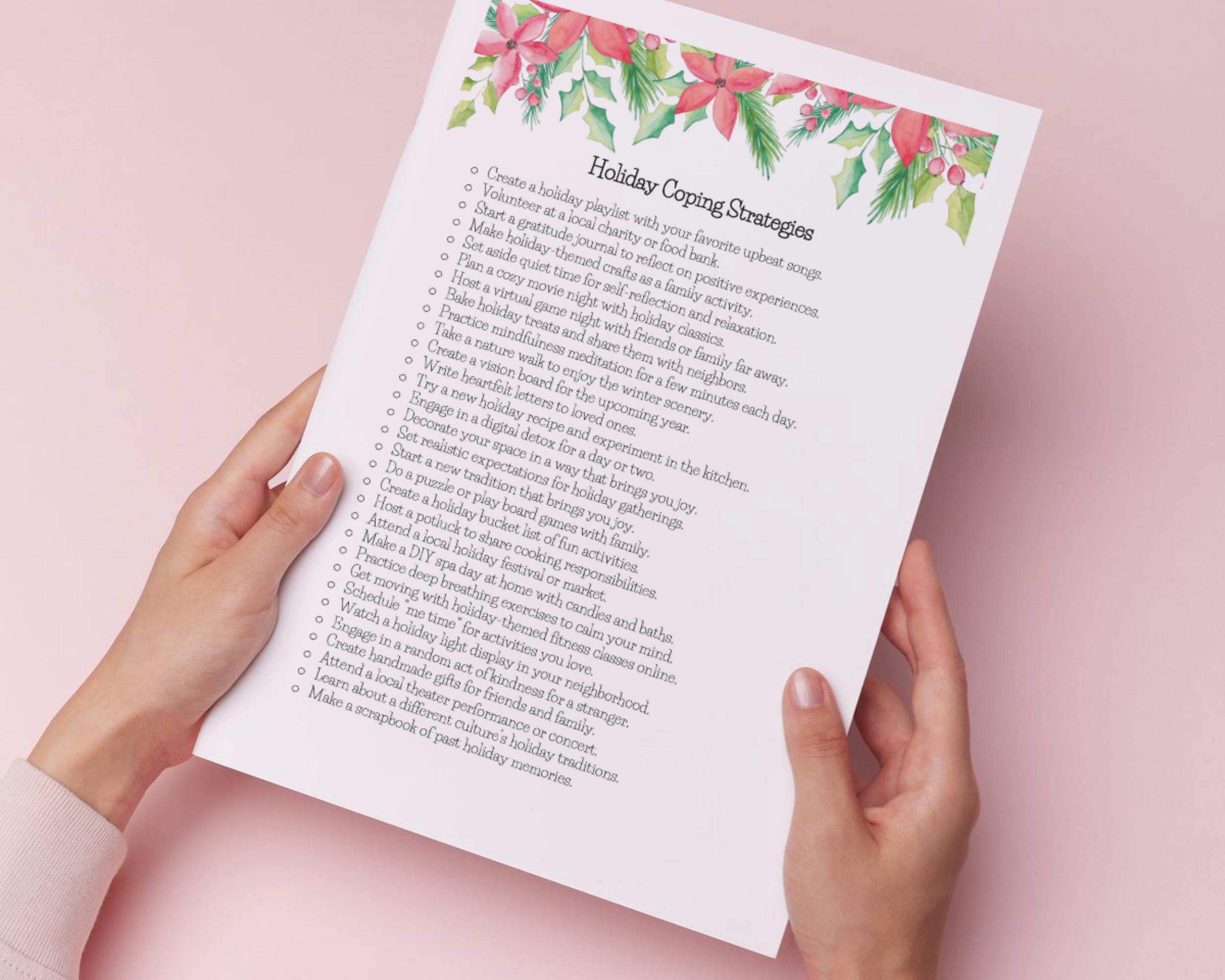 Holiday Coping Strategies List, Holiday Coping Skills, Coping Tools ...