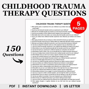Childhood Trauma Therapy Questions, Trauma Informed Therapy, Post ...