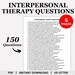 Interpersonal Therapy Questions, IPT Therapy, Counseling Questions ...