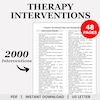 Adolescent Therapy Interventions for Progress Notes, Therapeutic ...