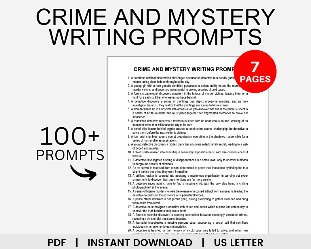 Crime and Mystery Writing Prompts, Writing Prompts for Crime and ...