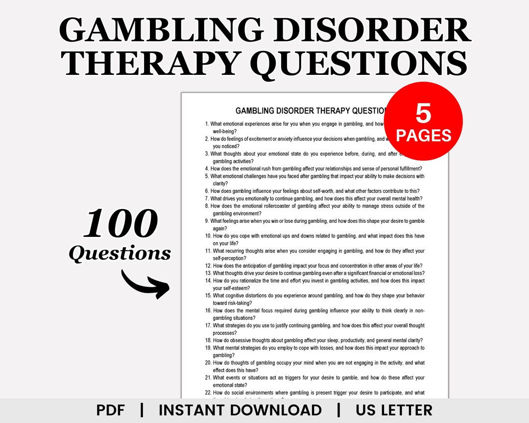 Gambling Disorder Therapy Questions, Gambling Addiction Therapy ...