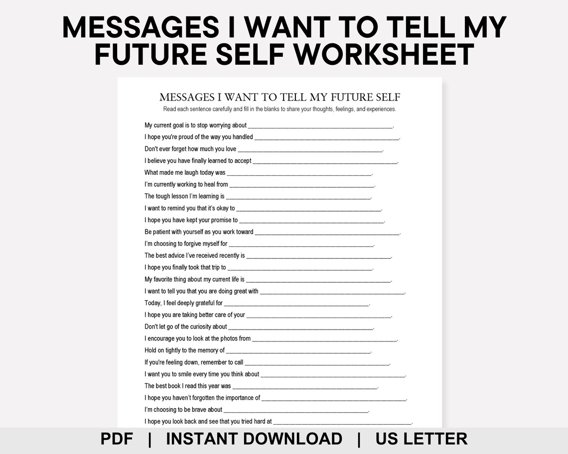 Messages I Want to Tell My Future Self, Self Reflection, Self ...