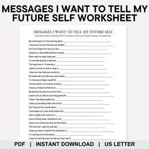 Messages I Want to Tell My Future Self, Self Reflection, Self ...