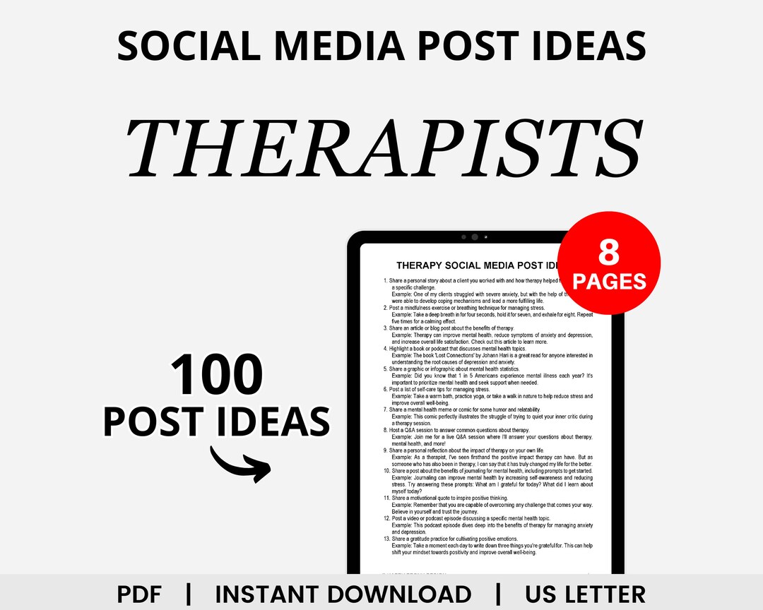 Therapy Social Media Post Ideas, Therapy Marketing Templates, Social ...
