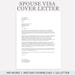 Spouse Visa Cover Letter Template, Spouse Visa Support Letter, Spouse ...