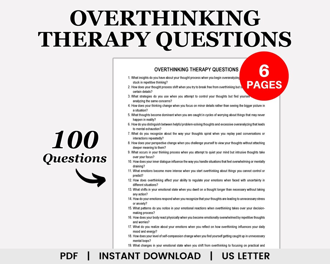 Overthinking Therapy Questions, Cognitive Distortions, Perfectionism ...