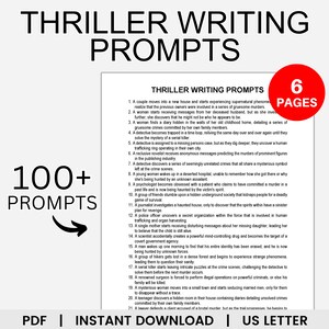 Thriller Writing Prompts, Writing Prompts for Thriller, Psychological ...