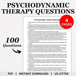 Psychodynamic Therapy Questions, Psychodynamic Theory, Therapy ...