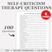 Self Criticism Therapy Questions, Inner Critic, Self Sabotage, Self ...