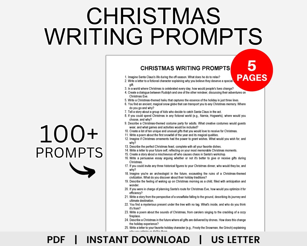 Christmas Writing Prompts, Writing Prompts for Christmas, Christmas ...
