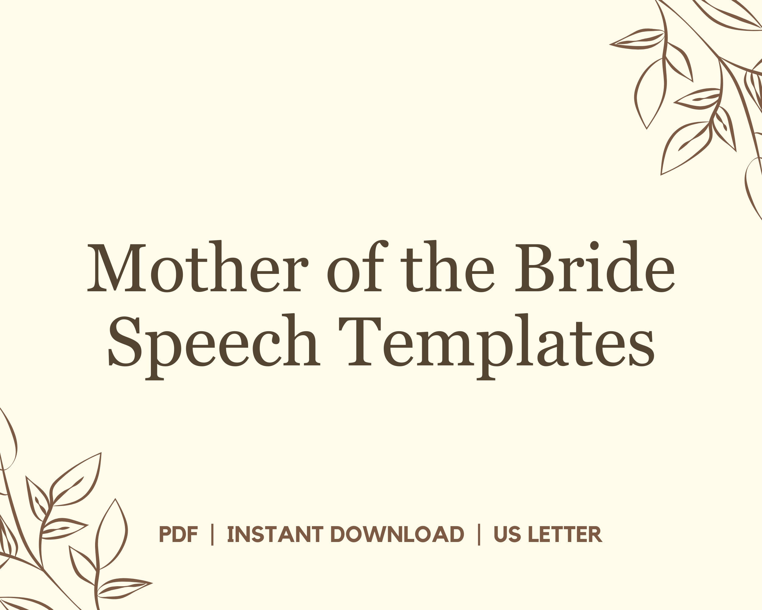 Mother of the Bride Speech Templates, Mother of Bride Speech, Mom ...