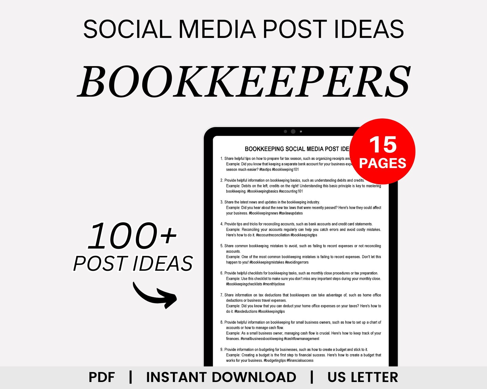 Bookkeeping Social Media Post Ideas, Bookkeeping Social Media Templates ...