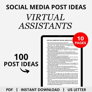 Virtual Assistant Social Media Post Ideas, Virtual Assistant Templates ...
