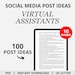 Virtual Assistant Social Media Post Ideas, Virtual Assistant Templates ...
