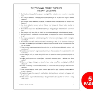 Oppositional Defiant Disorder Therapy Questions, ODD Therapy, ADHD ...